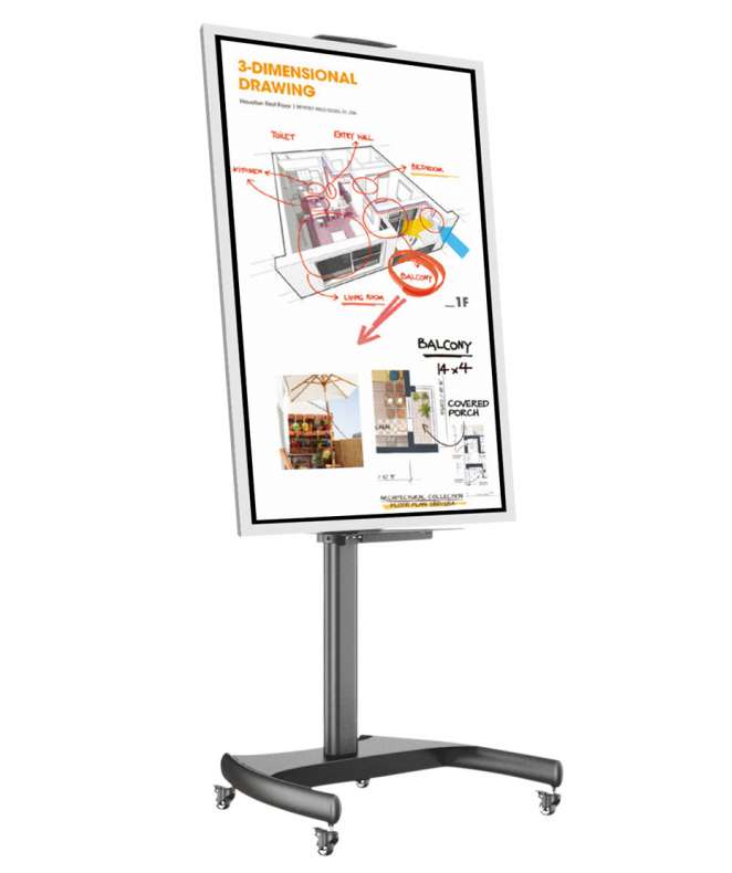 Lavagna multimediale Samsung FLIP 2 con display da 65" completa di carrello
